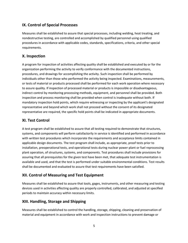 10 CFR 50 Appendix B | PDF