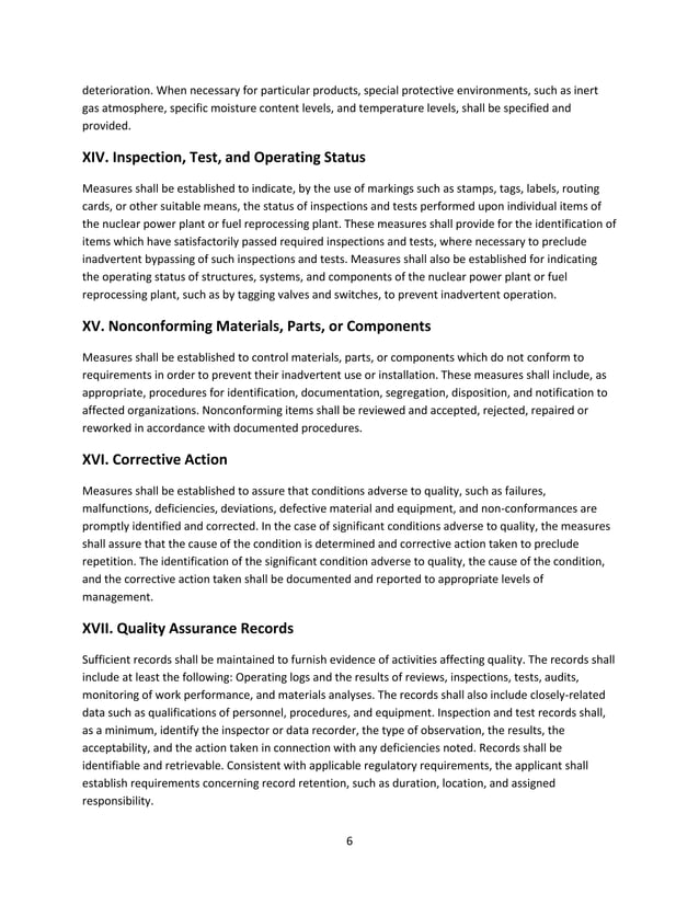 10 CFR 50 Appendix B | PDF