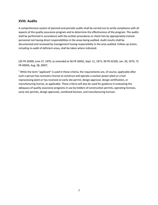 10 CFR 50 Appendix B | PDF