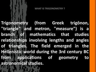 Trigonometry Exploration | PPT