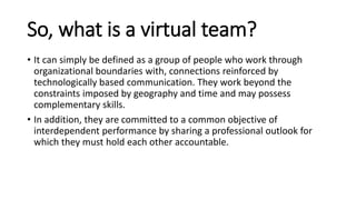 10 challenges of a virtual team | PPT