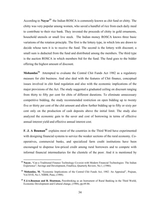 LITERATURE REVIEW CHIT FUND | PDF