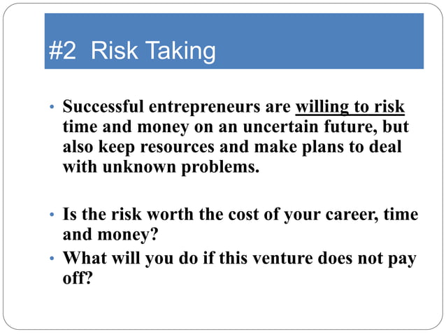 10 Characteristics of Successful Entrepreneurs | PPTX | Startups | Business