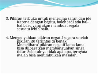 10 ciri berpikir positif yang bisa diterapkan dalam kehidupan kita.ppt