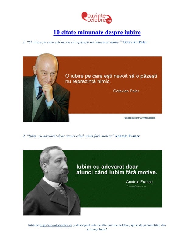 10 citate minunate despre iubire | PDF