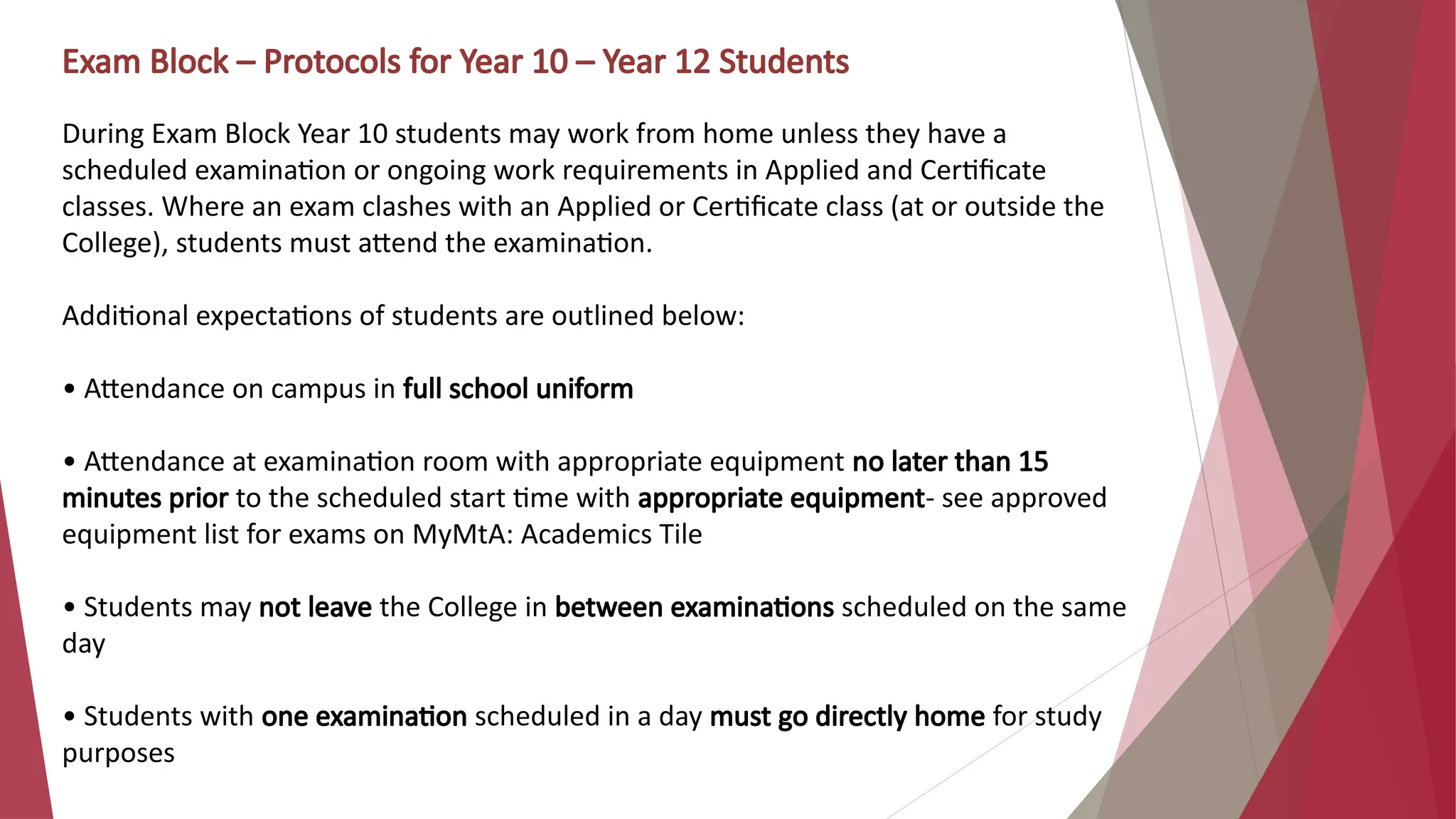 10CLA Term 4 Week 6 Exam preparation reminders.pptx | Free Download