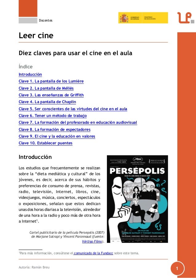Comunidad Virtual de Aprendizaje. Lengua Materna: Español : Cine y ...