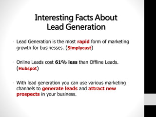 10 Simple and Creative Lead Generation Strategies for Small Business | PPT