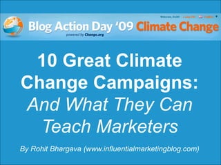 10 Great Climate Change Marketing Campaigns | PPT