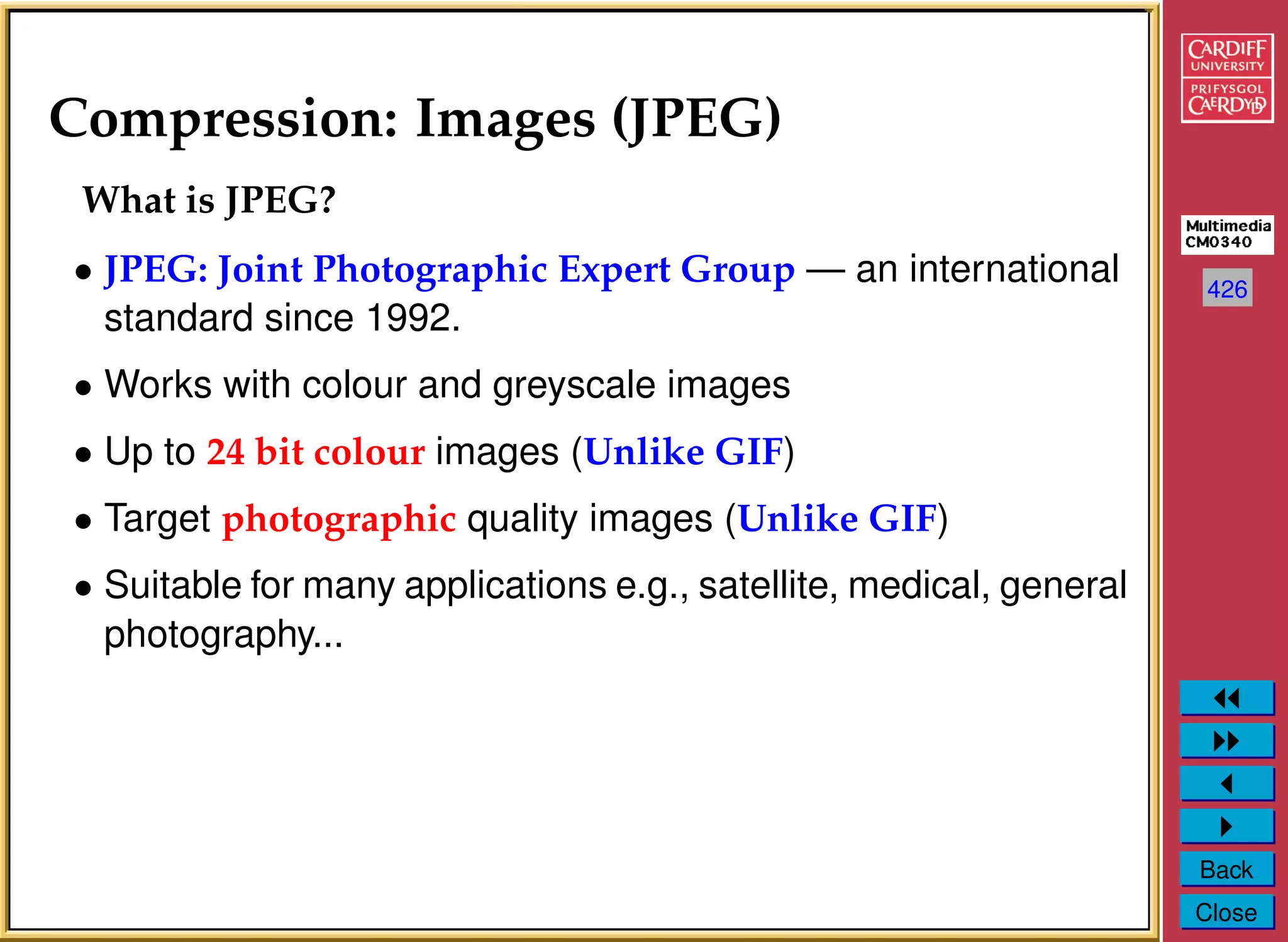 Compression: Images (JPEG) | PDF