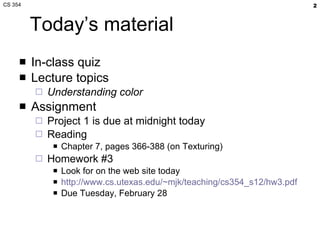 CS 354 Understanding Color | PPT