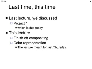 CS 354 Understanding Color | PPT
