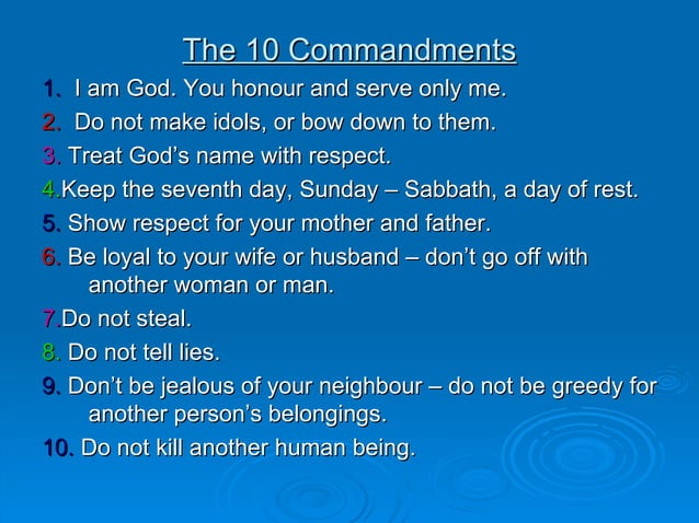10 commandments | PPT