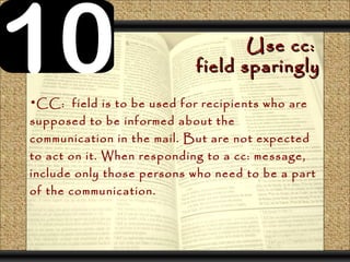 10 commandments -_for_effective_e_mail_communication | PPT