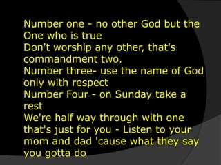 10 commandments boogie | PPT | Free Download