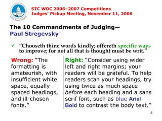 10 commandments of judging | PPT