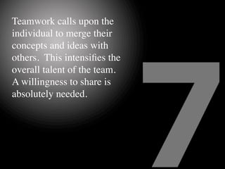10 commandments of teamwork | KEY