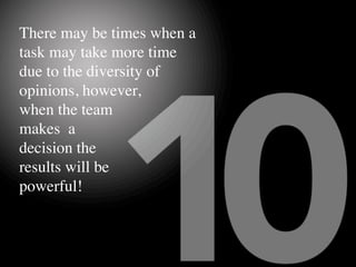 10 commandments of teamwork | KEY