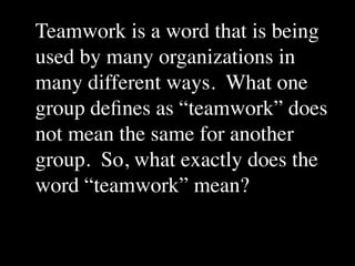 10 commandments of teamwork | KEY