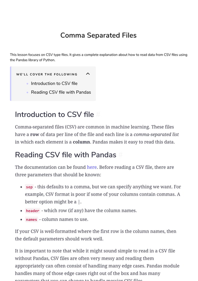 Dealing with files in python specially CSV files | PDF