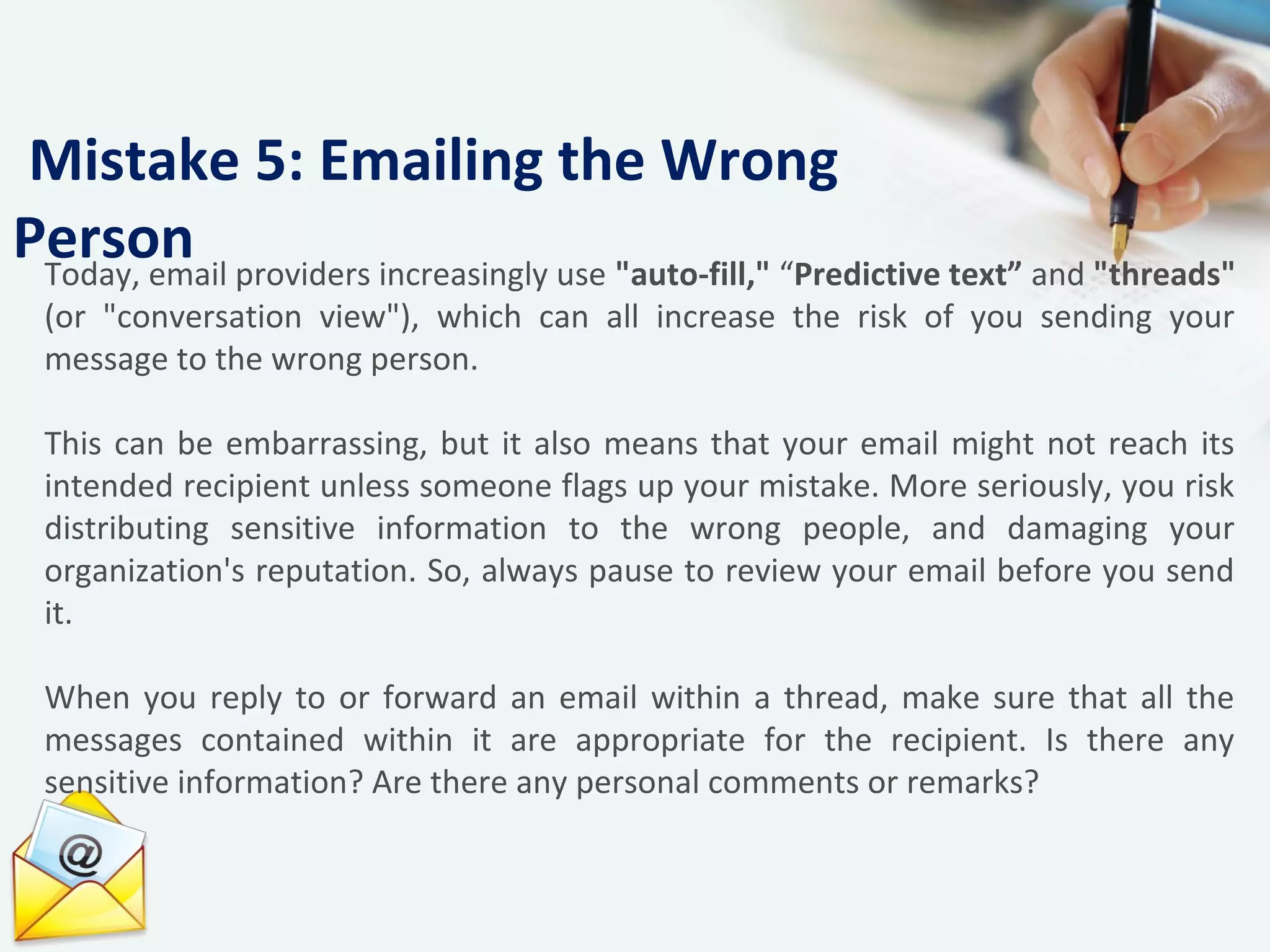 10 common e-mail mistakes | PPT