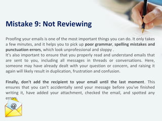 10 common e-mail mistakes | PPT
