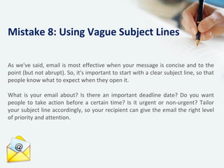 10 common e-mail mistakes | PPT