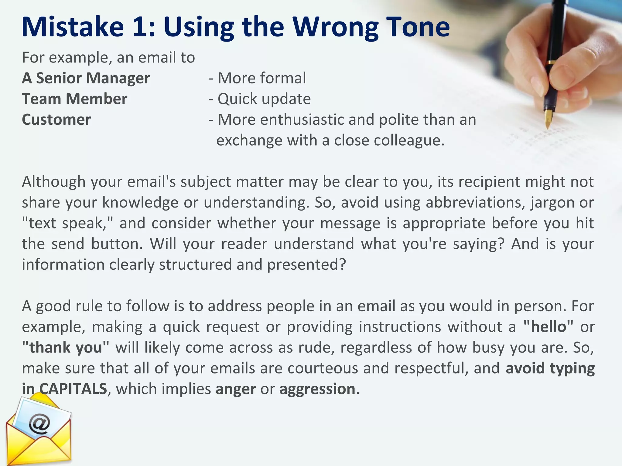 10 common e mail mistakes | PPT