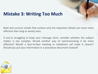 10 common e mail mistakes | PPT