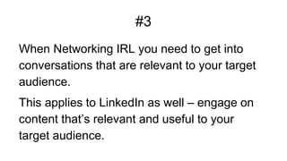 10 comparison points Networking In Real Life vs Networking on LinkedIn ...