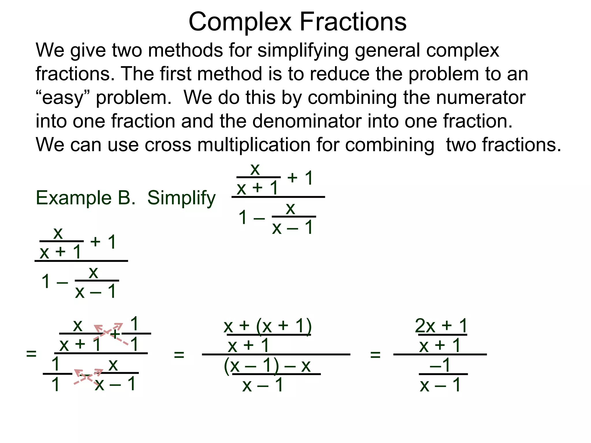 10 complex fractions x | PPT