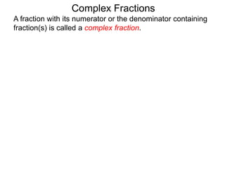 10 complex fractions x | PPTX