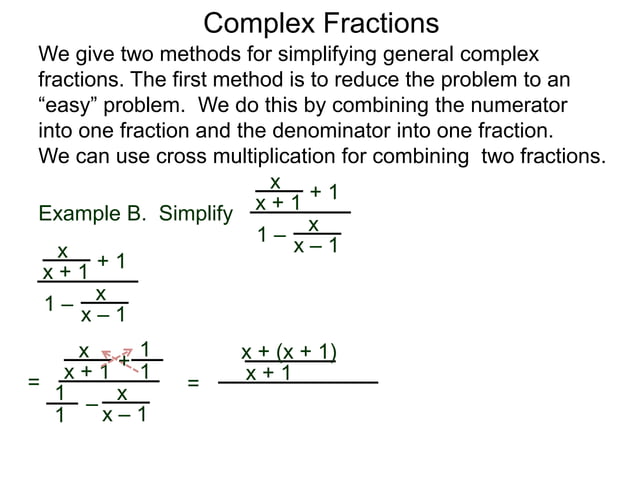 10 complex fractions x | PPT
