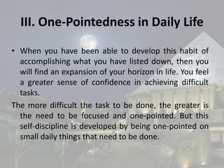 10 Concentration And One Pointedness | PPT