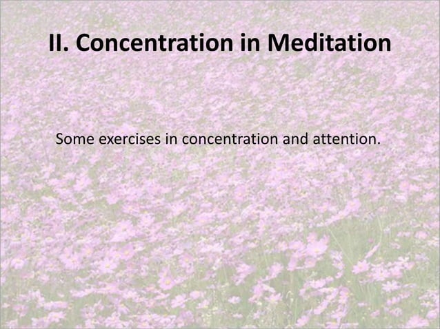 10 Concentration And One Pointedness | PPT