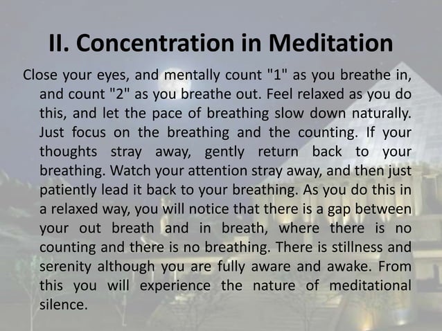10 Concentration And One Pointedness | PPT