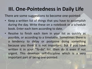 10 Concentration And One Pointedness | PPSX