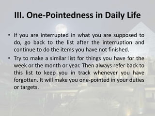 10 Concentration And One Pointedness | PPSX