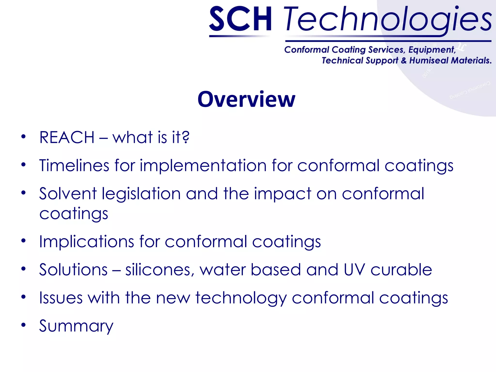 Conformal Coatings and the Impact of VOC and Reach Legislation | PPT ...