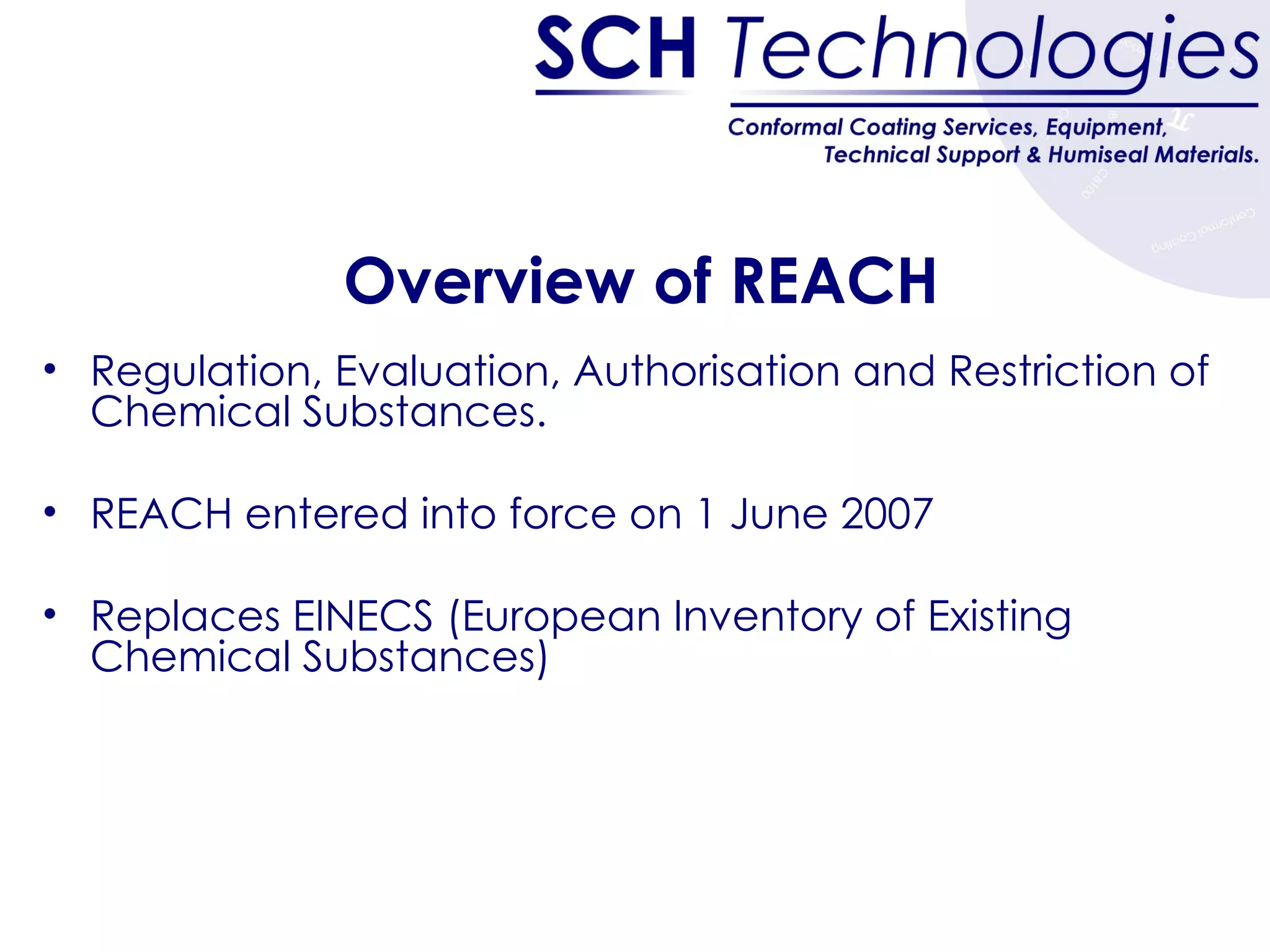 Conformal Coatings and the Impact of VOC and Reach Legislation | PPT ...