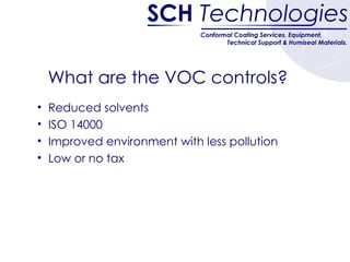 Conformal Coatings and the Impact of VOC and Reach Legislation | PPT