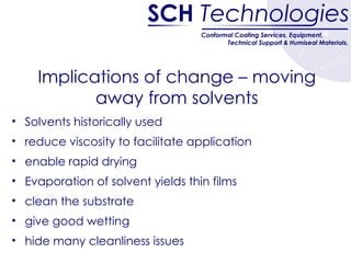 Conformal Coatings and the Impact of VOC and Reach Legislation | PPT