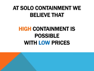 10 Containment Tips: | PPT
