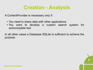 Android App Development - 10 Content providers | PPT