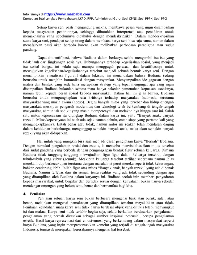 10 Contoh Kritik Karya Seni Rupa Lengkap Beserta Gambarnya (masbabal ...