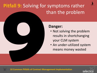 10 Contract Management Implementation Pitfalls | Selectica | PPT