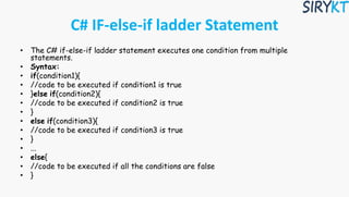 10control statement in c# | PPT