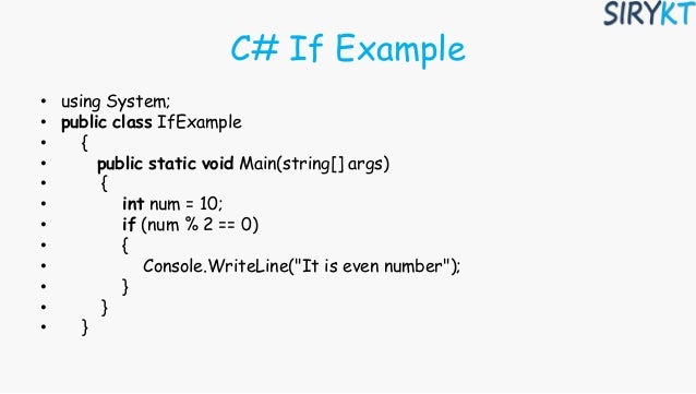 10control statement in c#