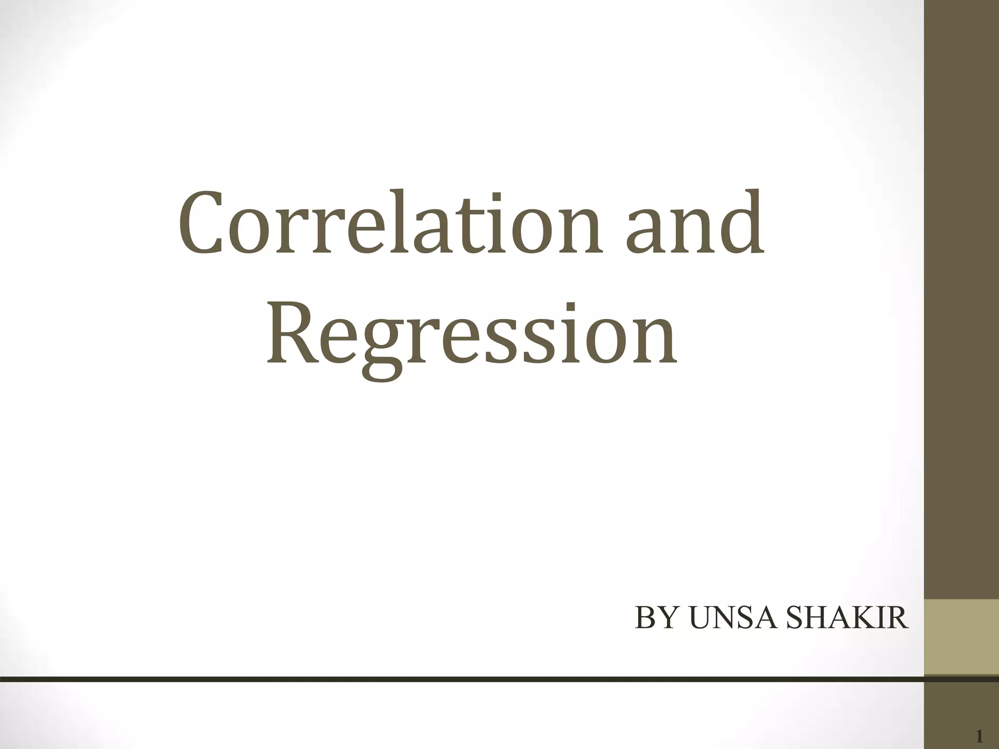 correlation and regression | PPT