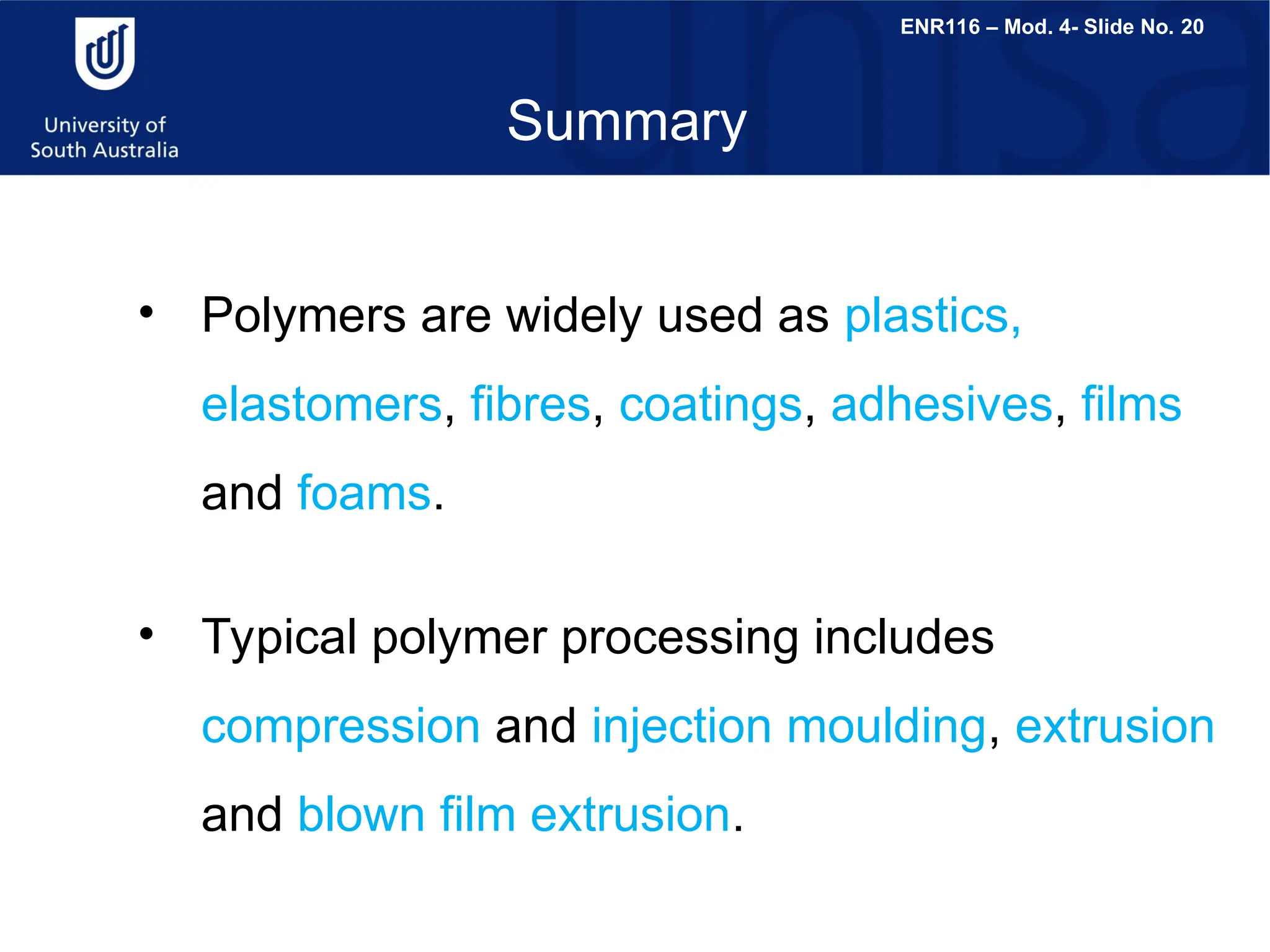 10C Polymer Processing techniques and their application | PPT